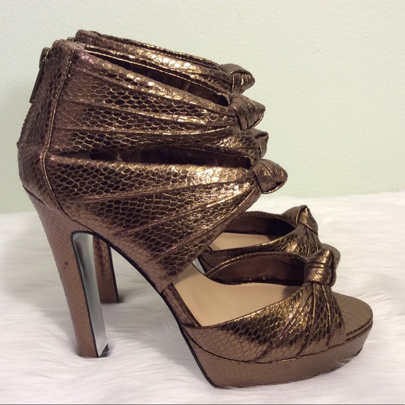 H by Halston | Shoes | H By Halston Bronze Colored Heels Gorgeous ...